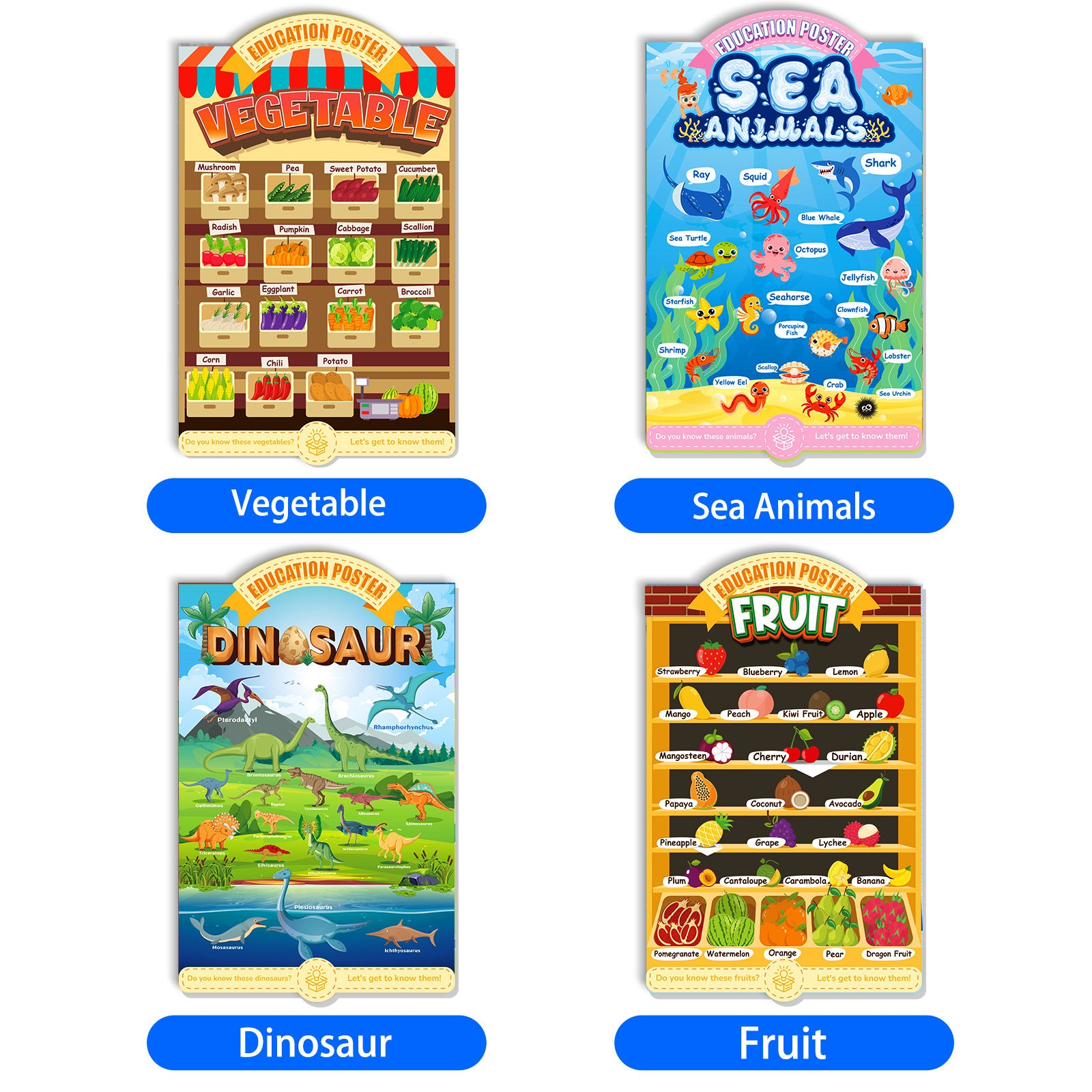 Early Learning Poster Set - Set C – WONDERKIDZ